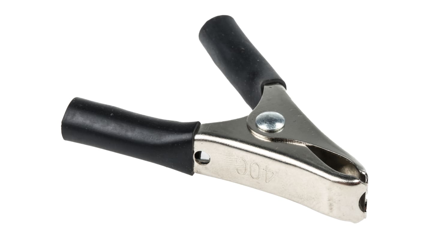 BU-40C-0 | Mueller Electric Crocodile Clip, Copper Contact, 20A, Black | RS