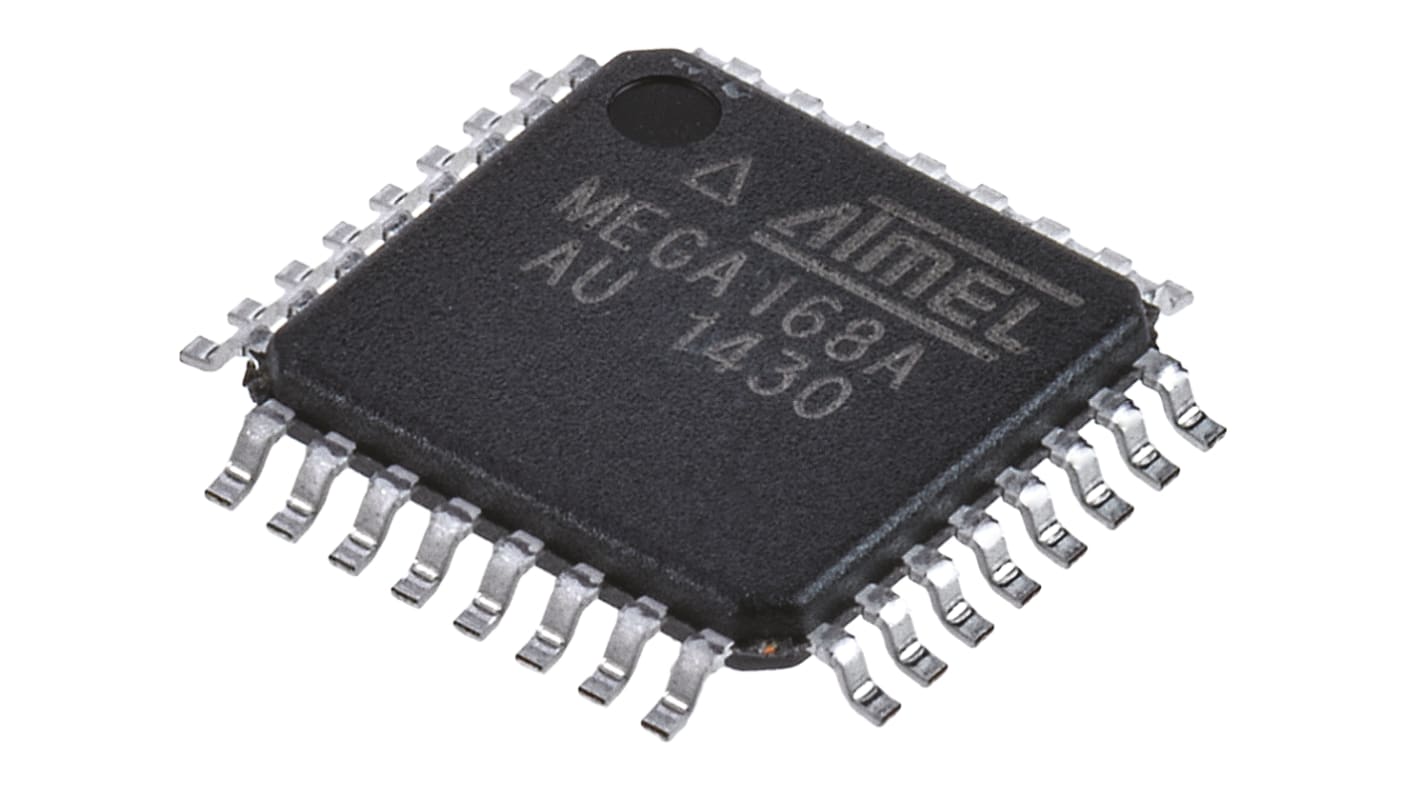 Microchip ATMEGA168A-AU, 8bit AVR Microcontroller, ATmega, 20MHz, 16 kB, 512 B Flash, 32-Pin ...