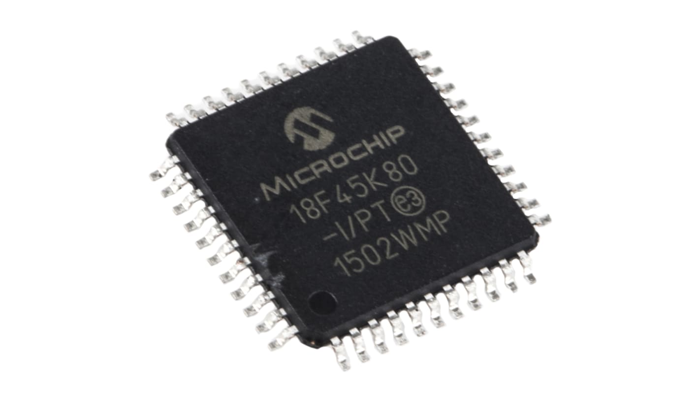 Microchip PIC18F45K80-I/PT, 8bit PIC Microcontroller, PIC18F, 64MHz, 32 kB Flash, 44-Pin TQFP | RS