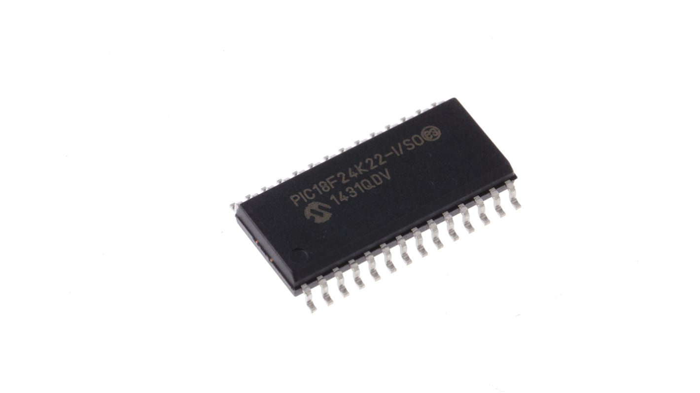Microchip PIC18F24K22-I/SO, 8bit PIC Microcontroller, PIC18F, 64MHz, 16 kB Flash, 28-Pin SOIC | RS