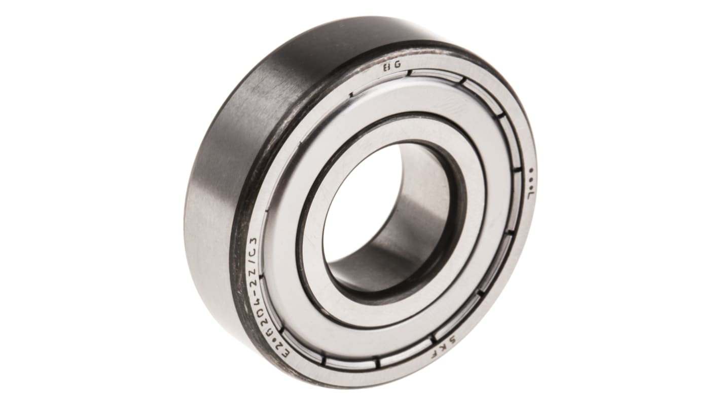 SKF E2.6204-2Z/C3 Single Row Deep Groove Ball Bearing- Both Sides ...