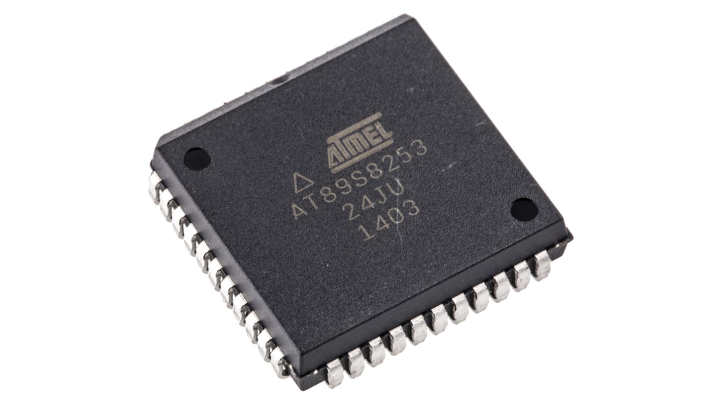 Atmel AT89S8253-24JU, 8bit 8051 Microcontroller, AT89S, 24MHz, 2 kB, 12 kB Flash, 44-Pin PLCC | RS