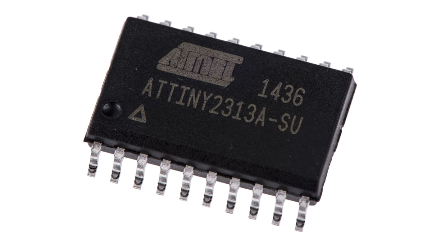 Microchip ATTINY2313A-SU, 8bit AVR Microcontroller, ATtiny, 20MHz, 2 kB, 128 B Flash, 20-Pin ...