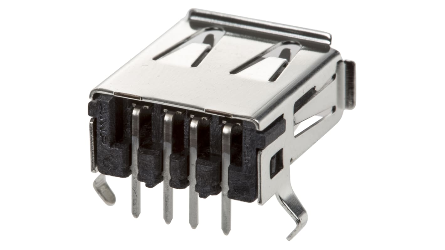 292303-4 | TE Connectivity Right Angle, Through Hole, Socket Type A 2.0 ...