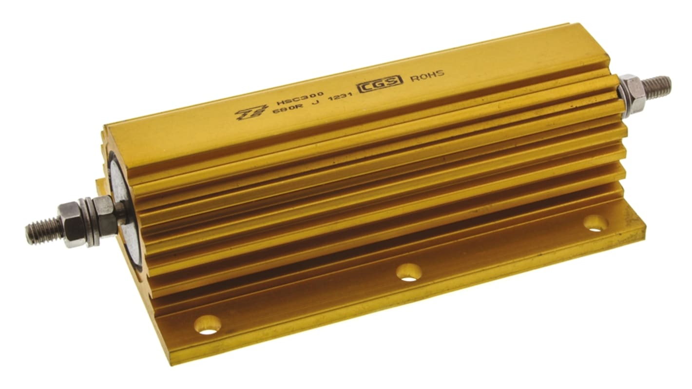 TE Connectivity, 680Ω 300W Wire Wound Chassis Mount Resistor ...