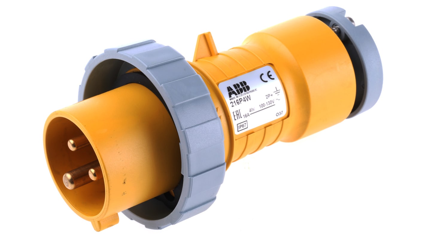 2CMA166458R1000 - 216P4W | ABB, Tough & Safe IP67 Yellow Cable Mount 2P ...