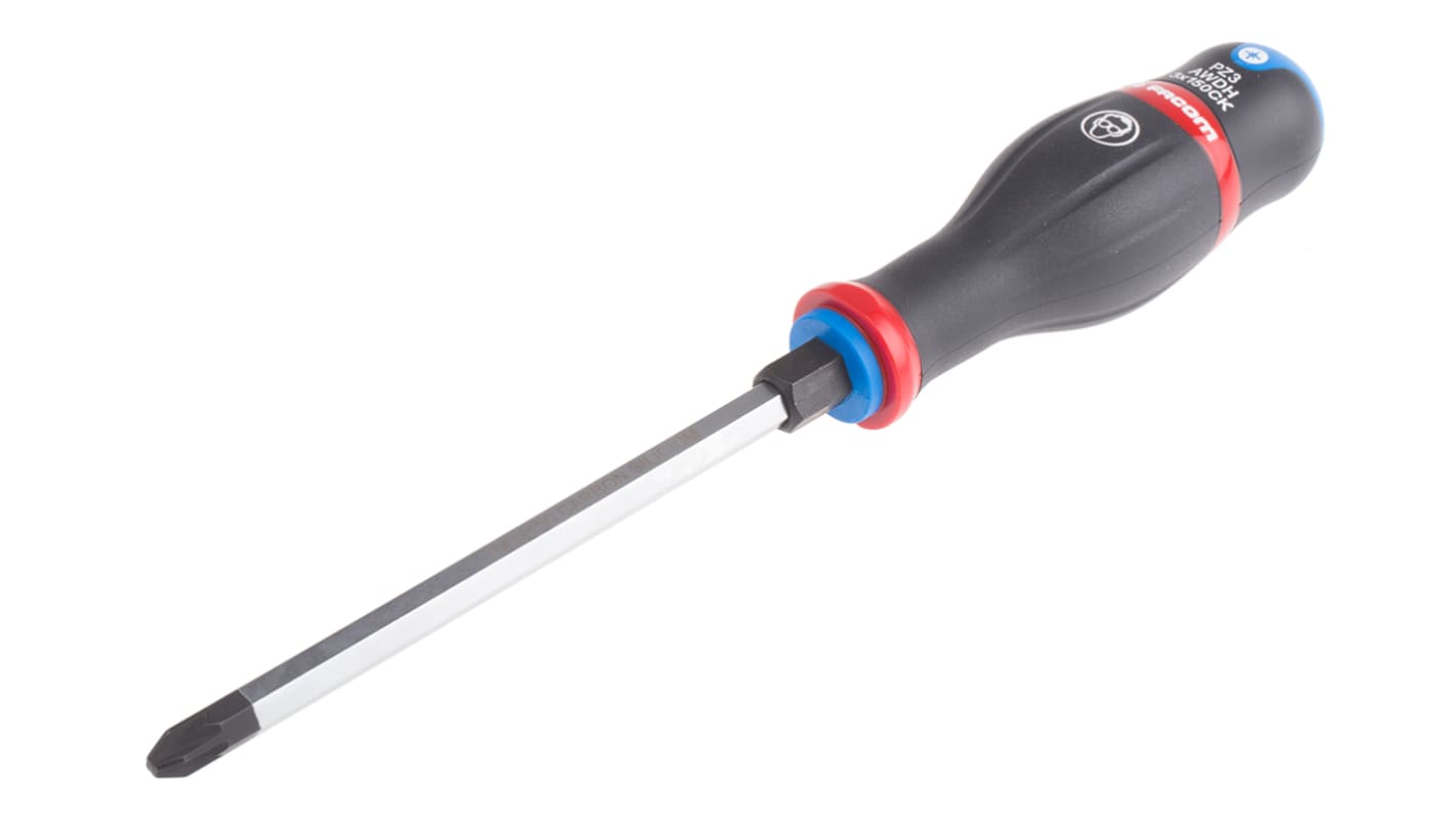 ATWDH3X150CK | Facom Pozidriv Screwdriver, PZ3 Tip, 150 mm Blade | RS