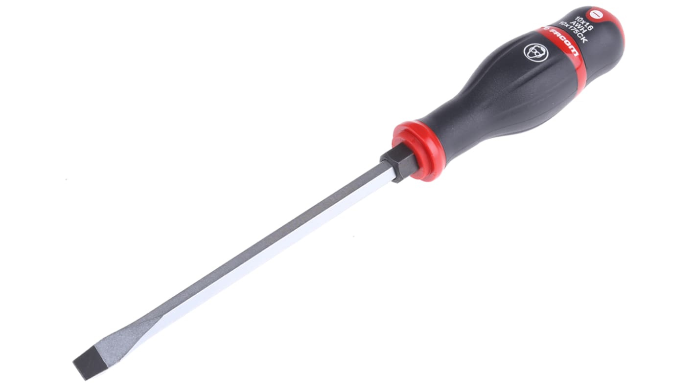 ATWH10X175CK | Facom Slotted Screwdriver, 10 mm Tip, 175 mm Blade | RS