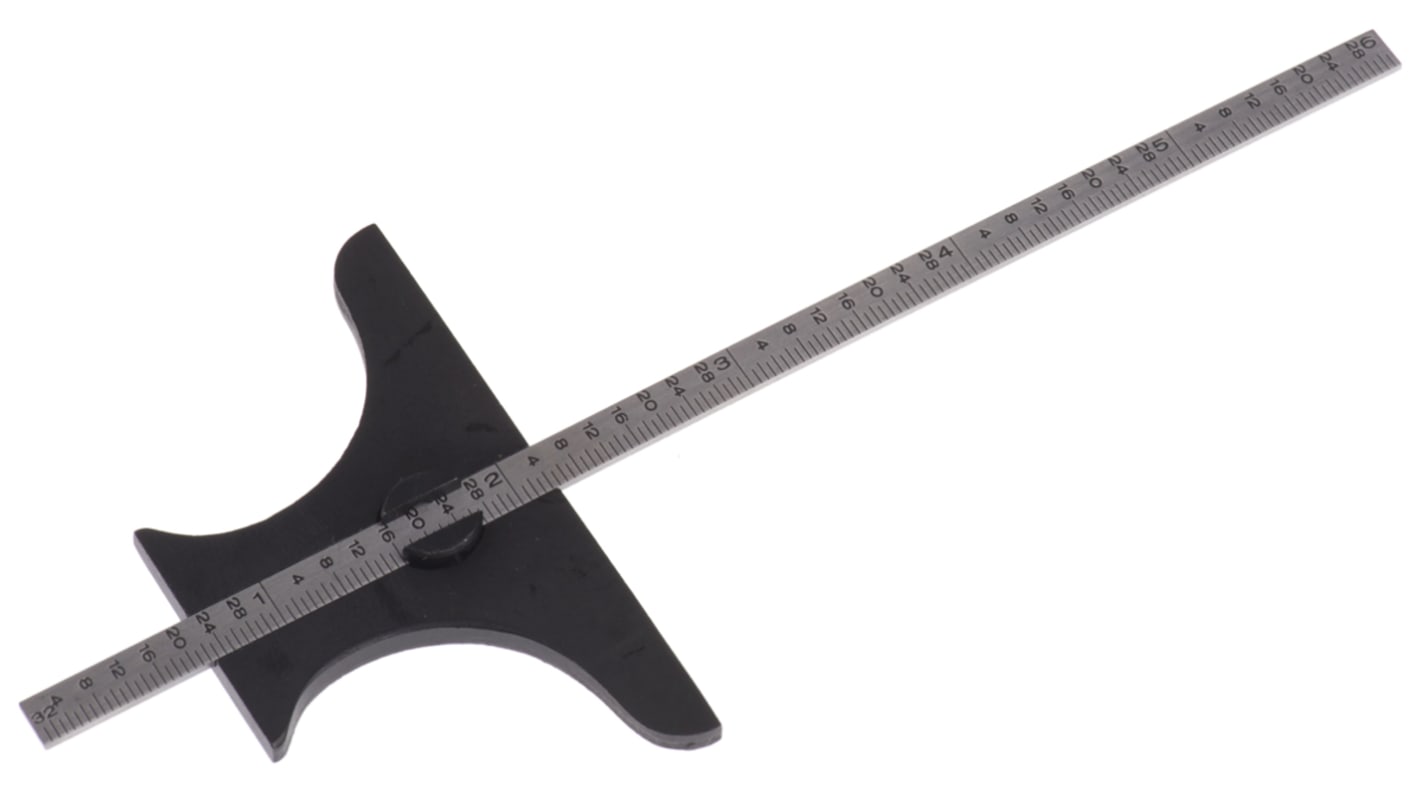 RS PRO 150mm Imperial & Metric Depth Gauge, Stainless Steel, Steel ...
