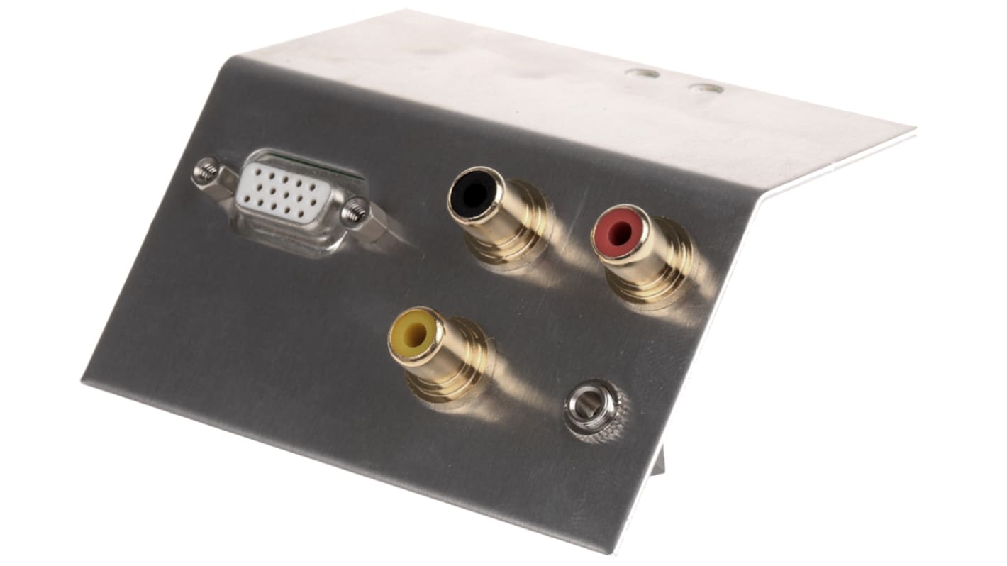 FBANGLESAV | RS PRO 4 Way (1) VGA, (3) RCA Faceplate | RS