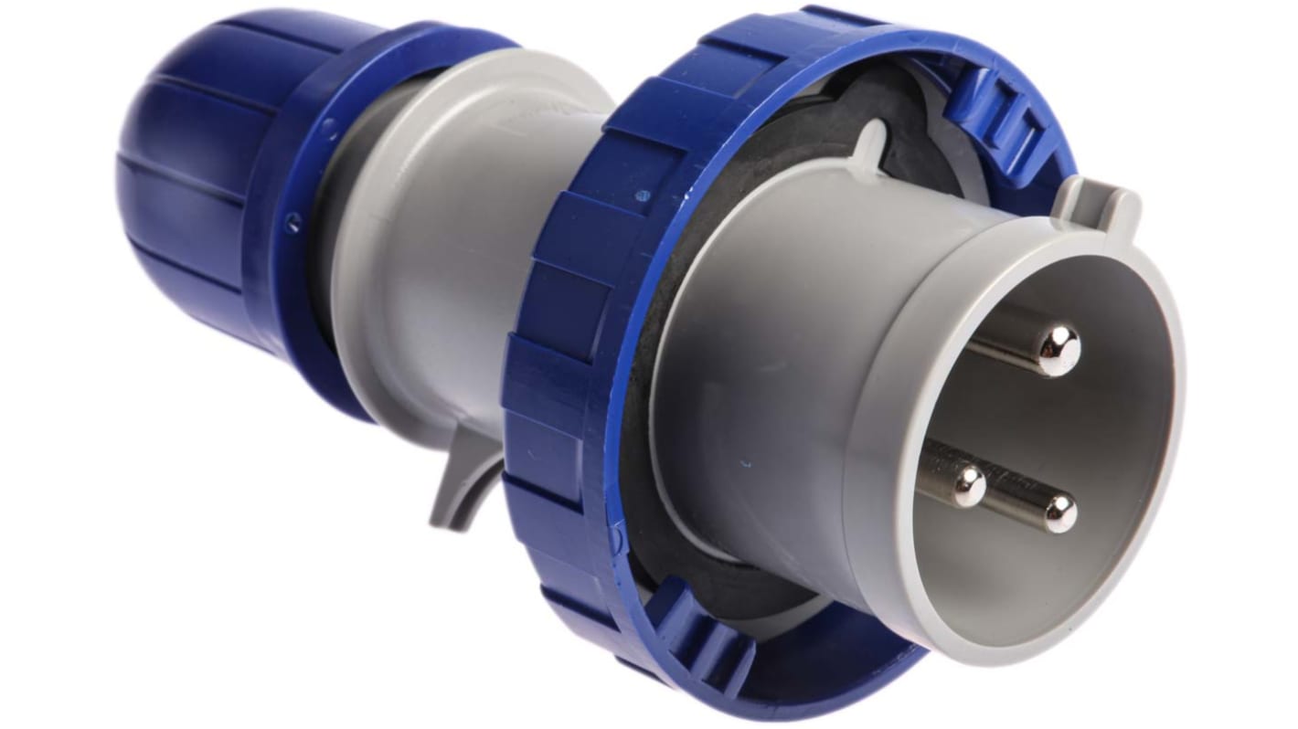 218.3233 | Scame IP67 Blue Cable Mount 2P + E Industrial Power Plug ...