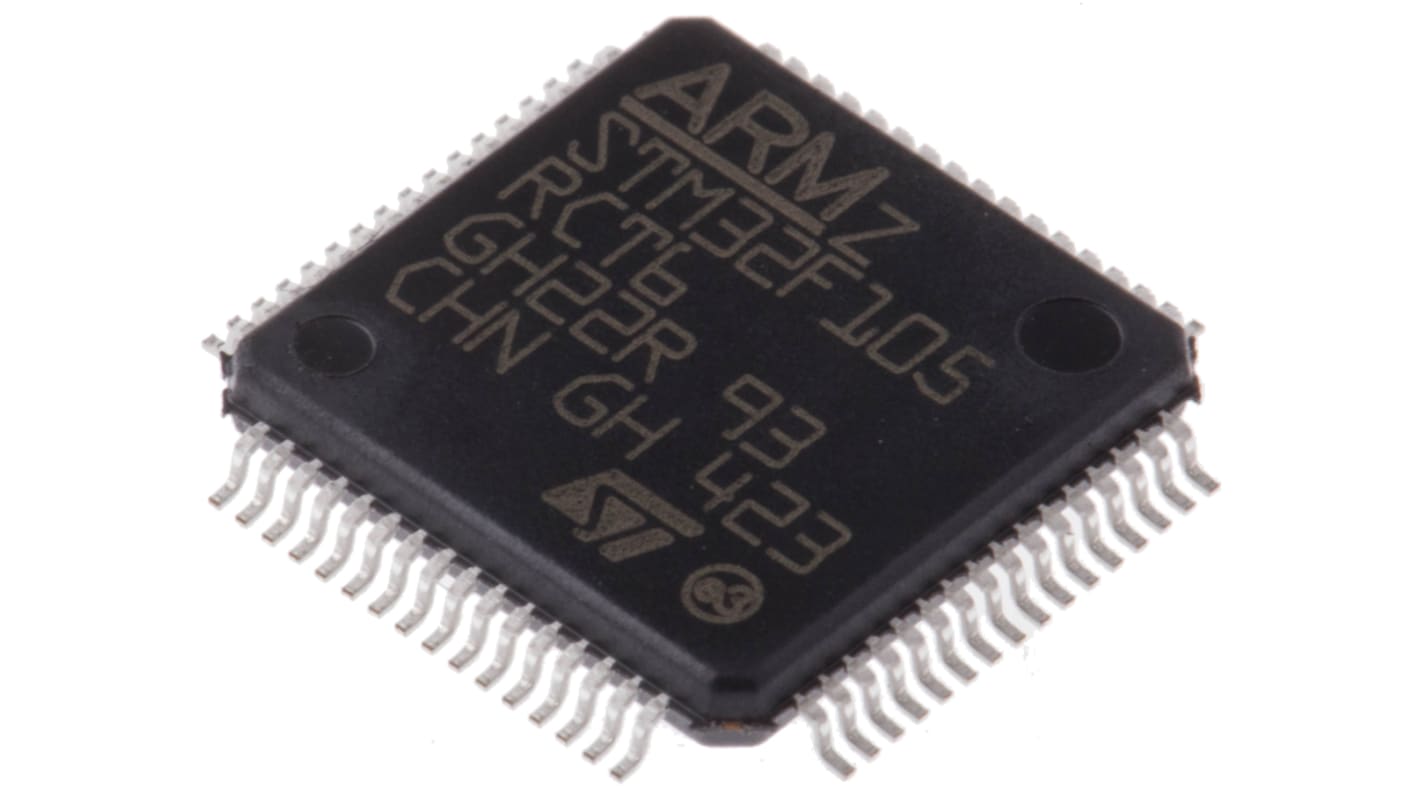 STMicroelectronics STM32F105RCT6, 32bit ARM Cortex M3 Microcontroller, STM32F1, 72MHz, 256 kB ...