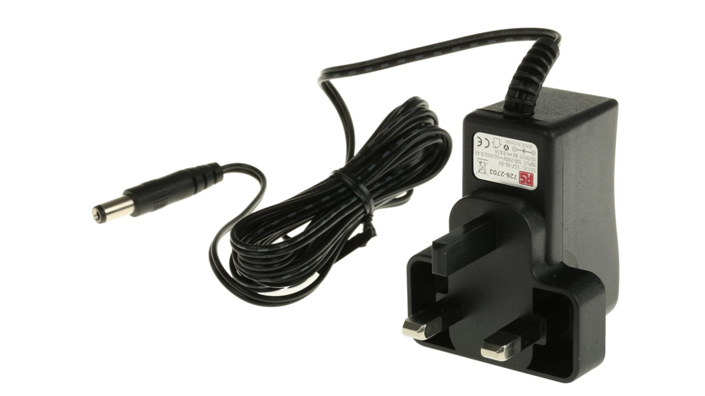RS PRO 6W Plug In Power Supply 9V dc Output, 670mA Output | RS