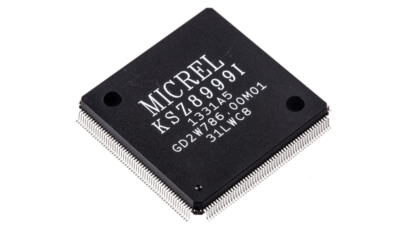 Microchip KSZ8999I, Ethernet Switch IC, 10Mbps MII, SNI, 2.1 V, 3.3 V ...