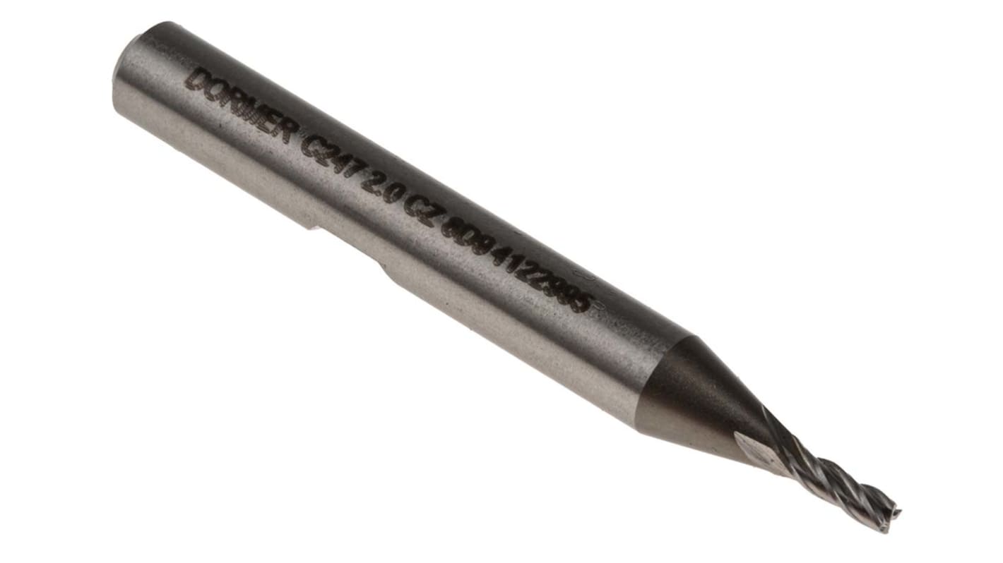 C2472.0 | Dormer End Mill, 2mm Cutter, HSCo, 6 mm Shank, 7mm Cut | RS