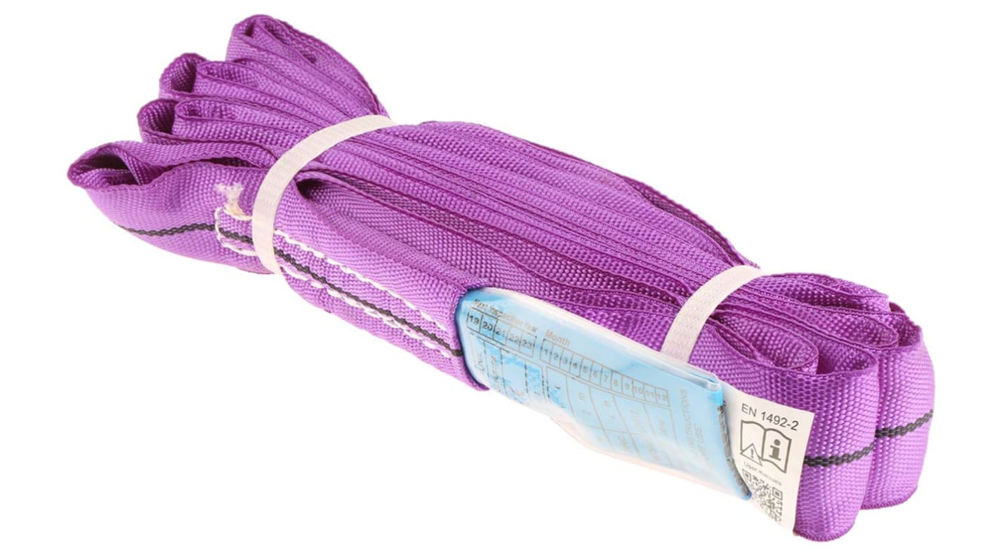 RS PRO 4m Purple Lifting Sling Round, 1t | RS