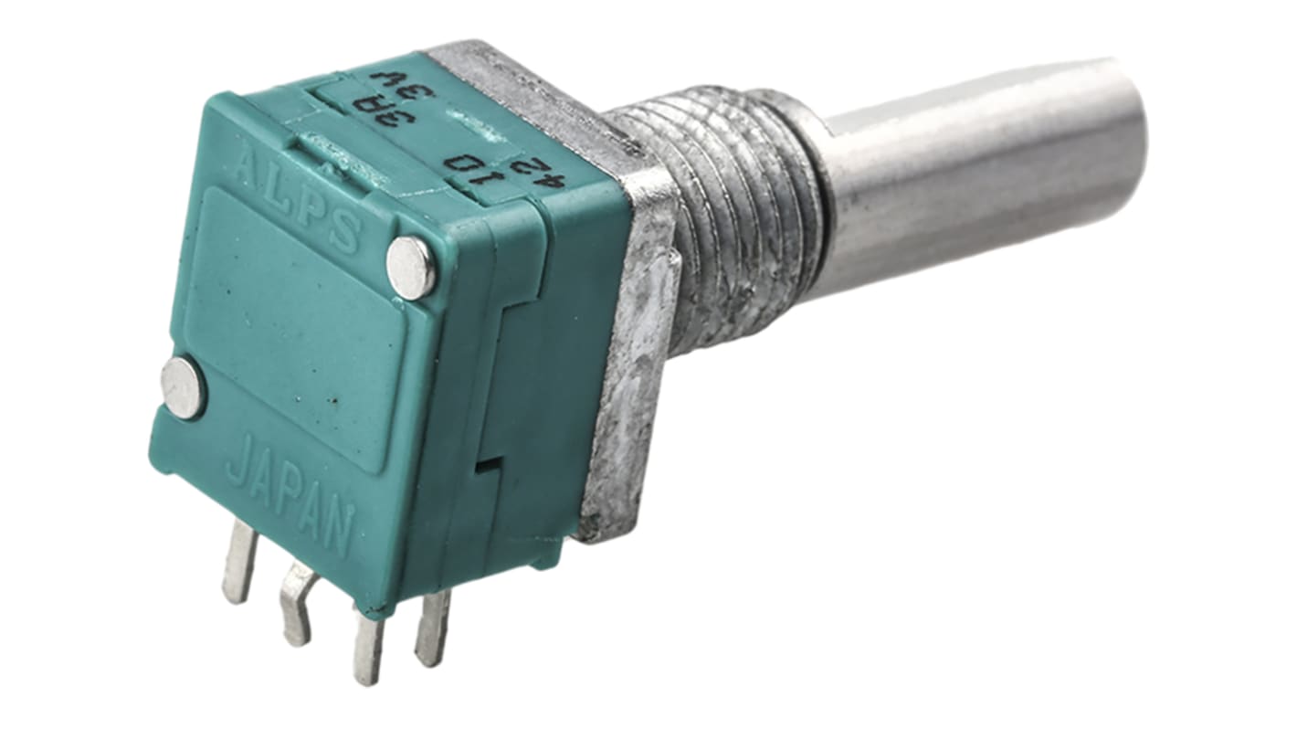 Alps Alpine 10kΩ Rotary Potentiometer 2-Gang Through Hole, RK09712200HA ...