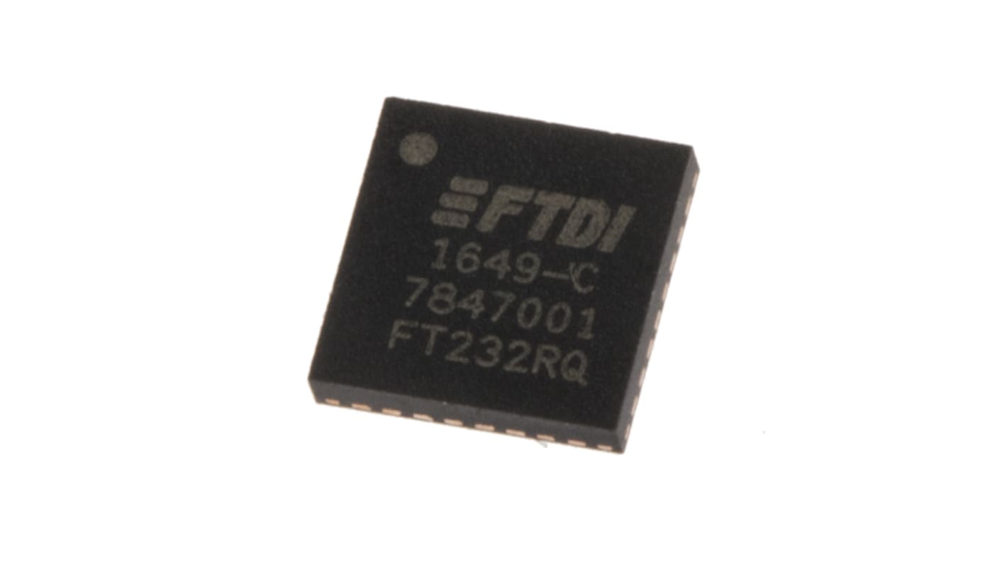 FTDI Chip Multiprotocol Transceiver 32-Pin QFN, FT232RQ-REEL | RS