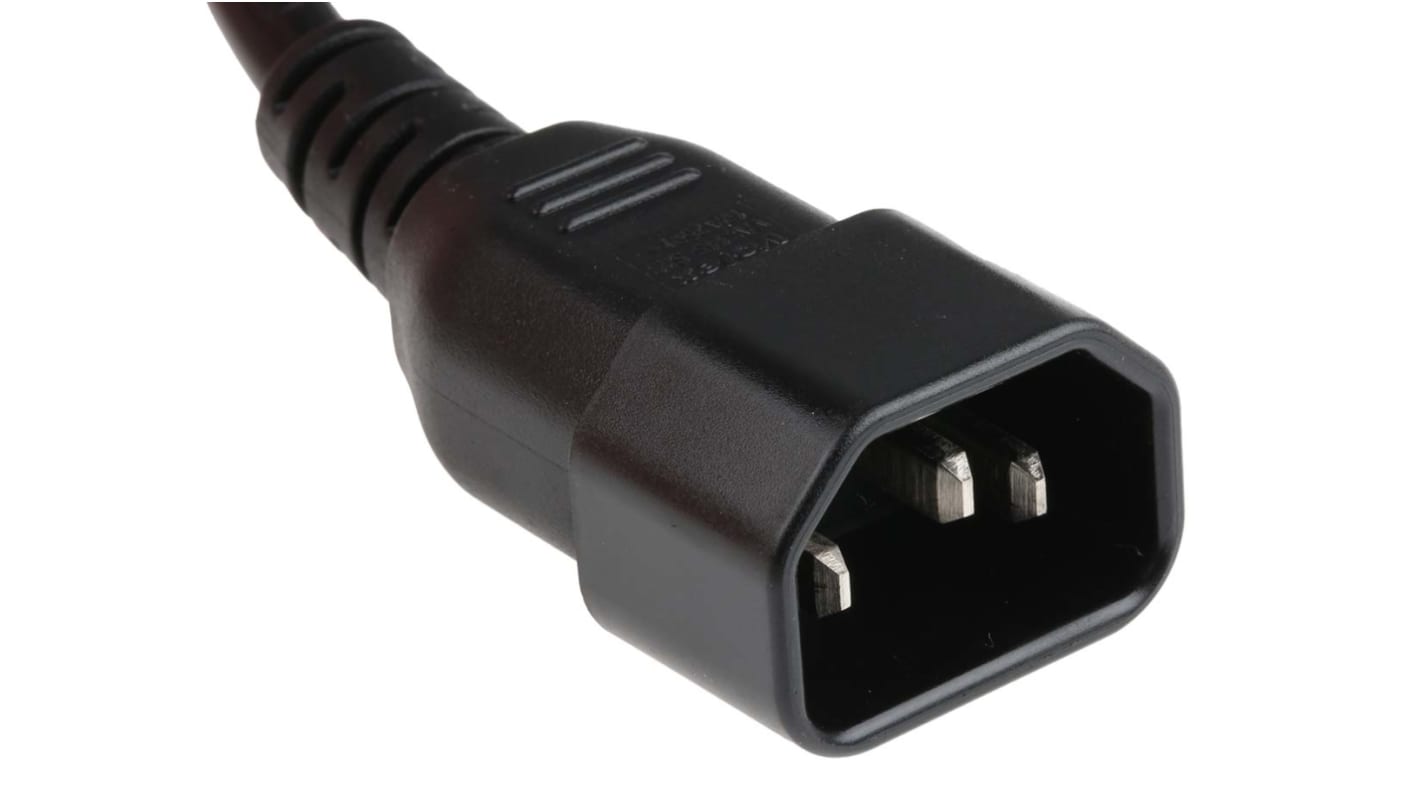 RS PRO IEC C14 Plug to Unterminated Plug Power Cord, 2m | RS
