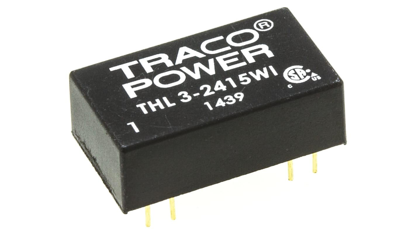 THL 3-2415WI | TRACOPOWER THL 3WI DC-DC Converter, 24V dc/ 125mA Output, 9 → 36 V dc Input, 3W ...