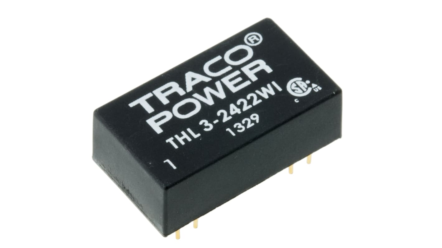 THL 3-2422WI | TRACOPOWER THL 3WI DC-DC Converter, ±12V dc/ ±125mA Output, 9 → 36 V dc Input, 3W ...