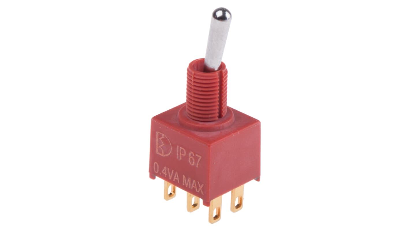 RS PRO Toggle Switch, PCB Mount, On-(On), DPDT, Solder Terminal | RS