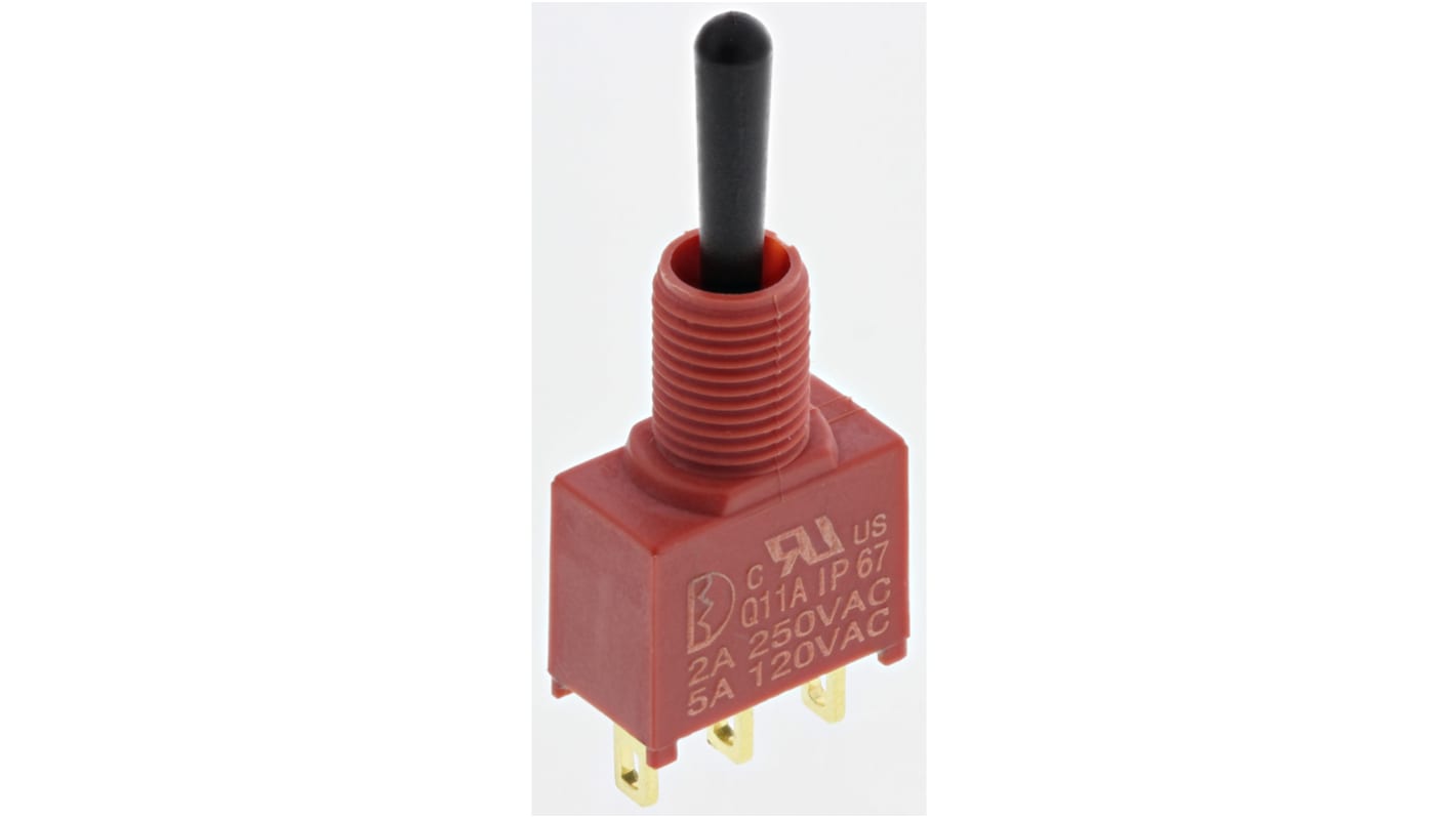 RS PRO Toggle Switch, PCB Mount, On-Off-On, SPDT, Solder Terminal | RS