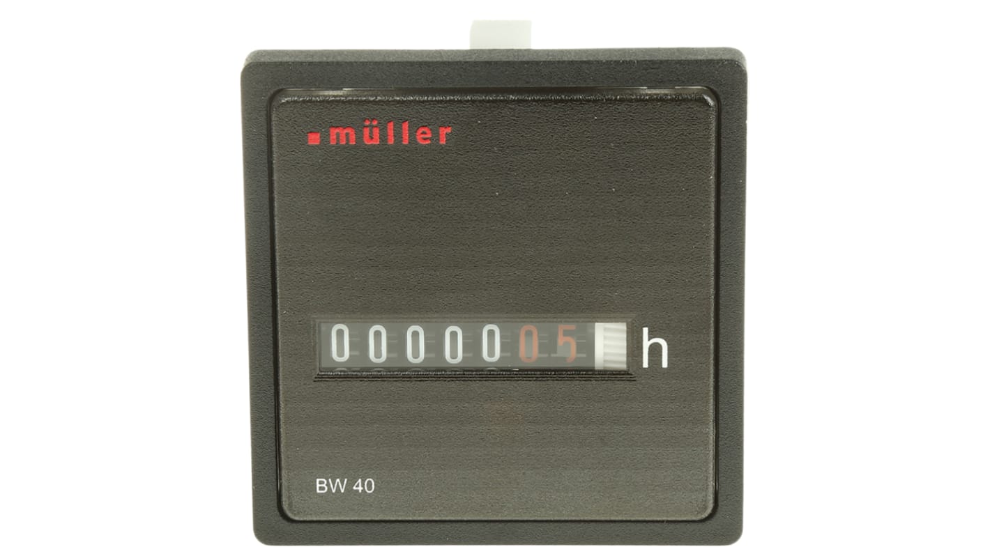 BW 40.28 24V 60 Hz | Muller BW40 Hour Meter Counter, 6 Digit, 24 V ac | RS