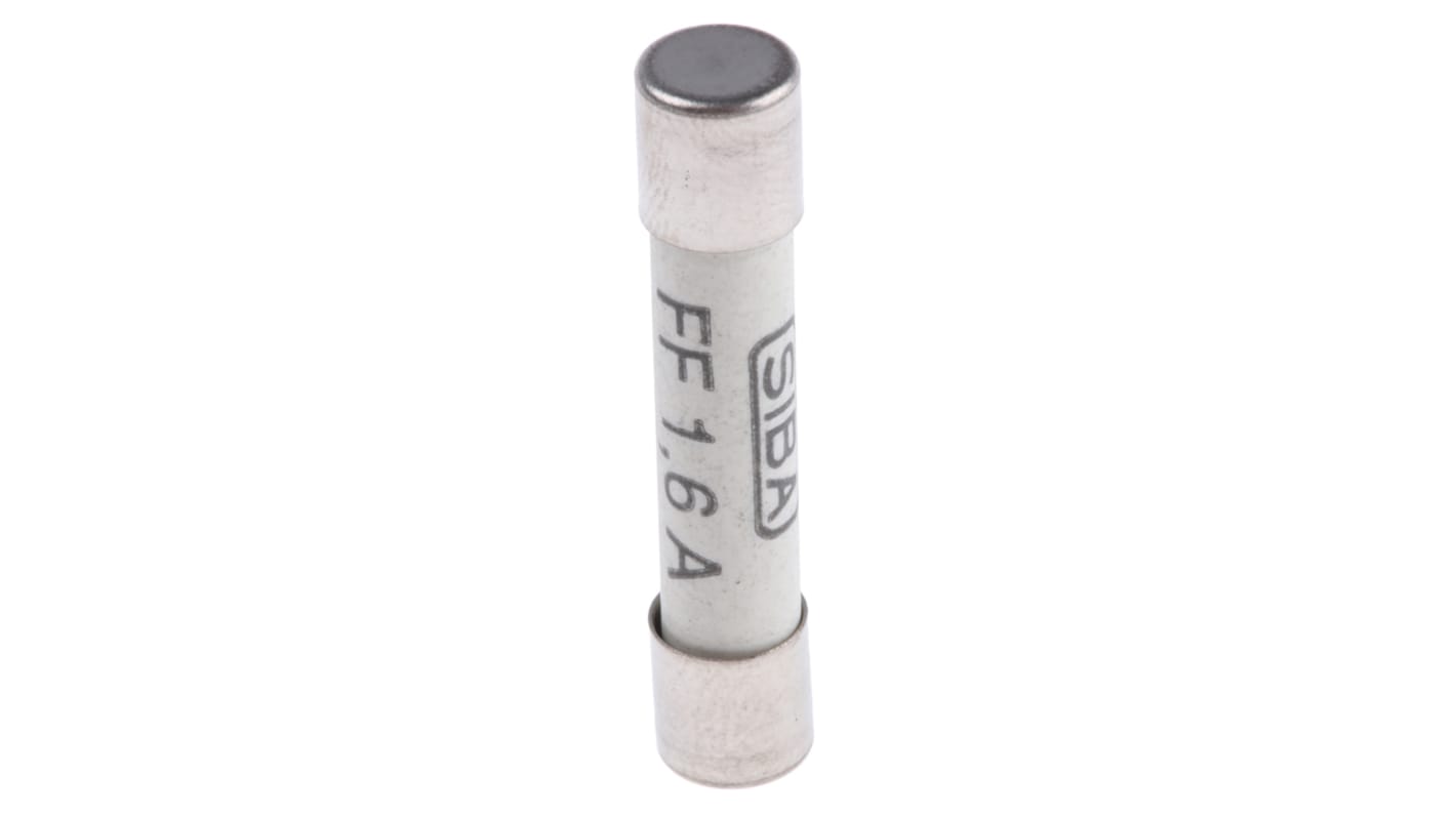 70-172-40/1.6A | SIBA 1.6A FF Ceramic Cartridge Fuse, 6.3 x 32mm | RS