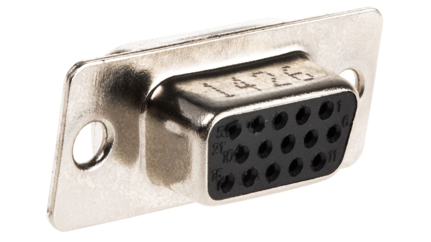 10090770-S154ALF | Amphenol ICC 15 Way Panel Mount D-sub Connector ...