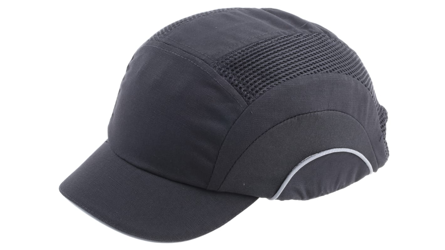 ABS000-001-100 | JSP Black Short Peaked Safety Cap, HDPE Protective ...
