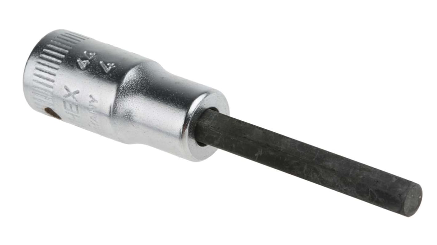 01050004 | STAHLWILLE 1/4 in Drive Bit Socket, Hex Bit, 4mm, 55 mm ...