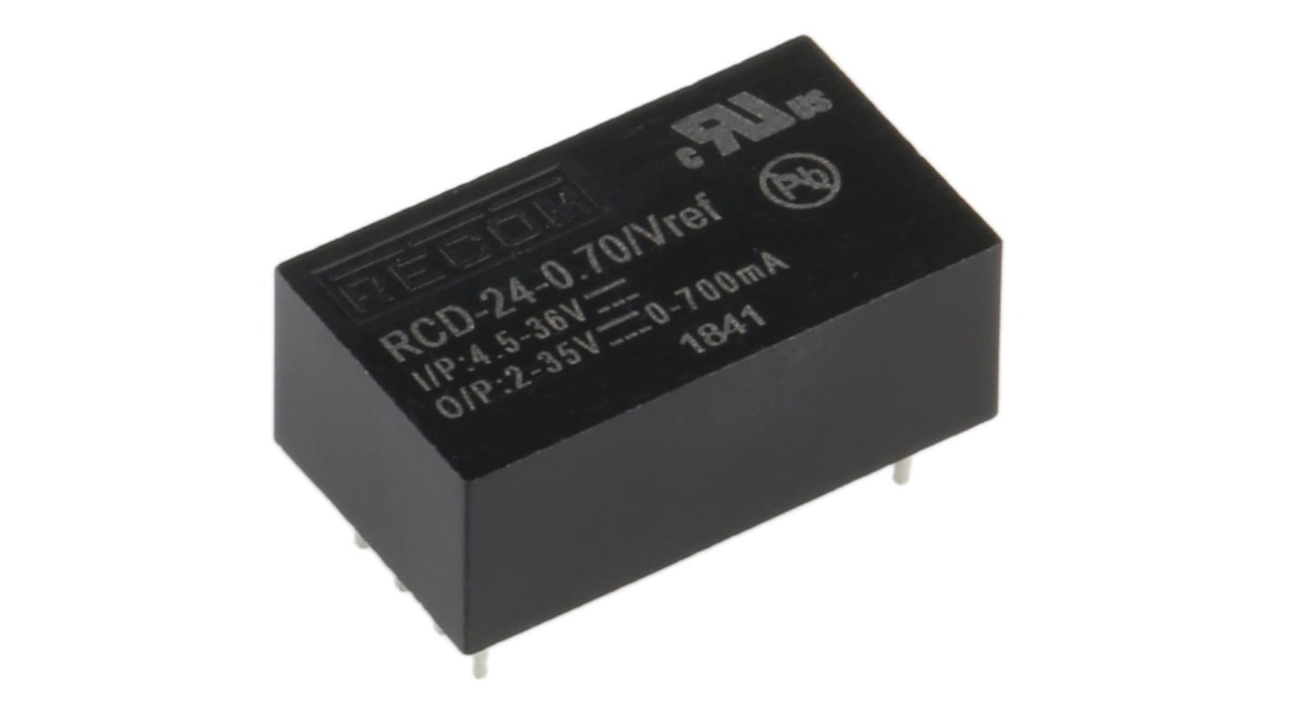 RCD-24-0.70/Vref | Recom LED Driver, 2 → 35V Output, 24.5W Output, 700mA Output, Constant ...