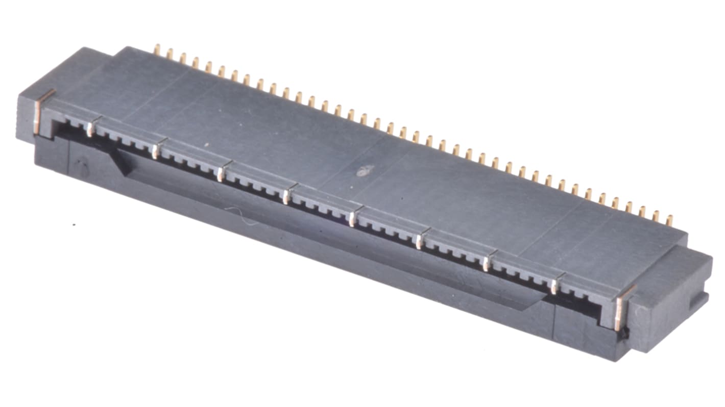 FH41-40S-0.5SH(05) | Hirose, FH41 0.5mm Pitch 40 Way Right Angle Female FPC Connector, ZIF ...