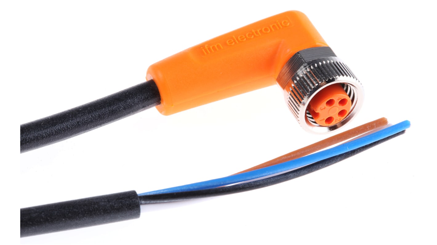 EVC154 | ifm electronic Right Angle Female 4 way M8 to Sensor Actuator ...