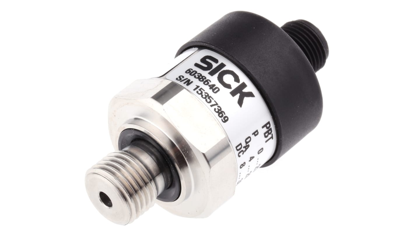 PBT-RB025SG1SSNAMA0Z | Sick Pressure Sensor, 0bar Min, 25bar Max, Analogue Output, Relative ...