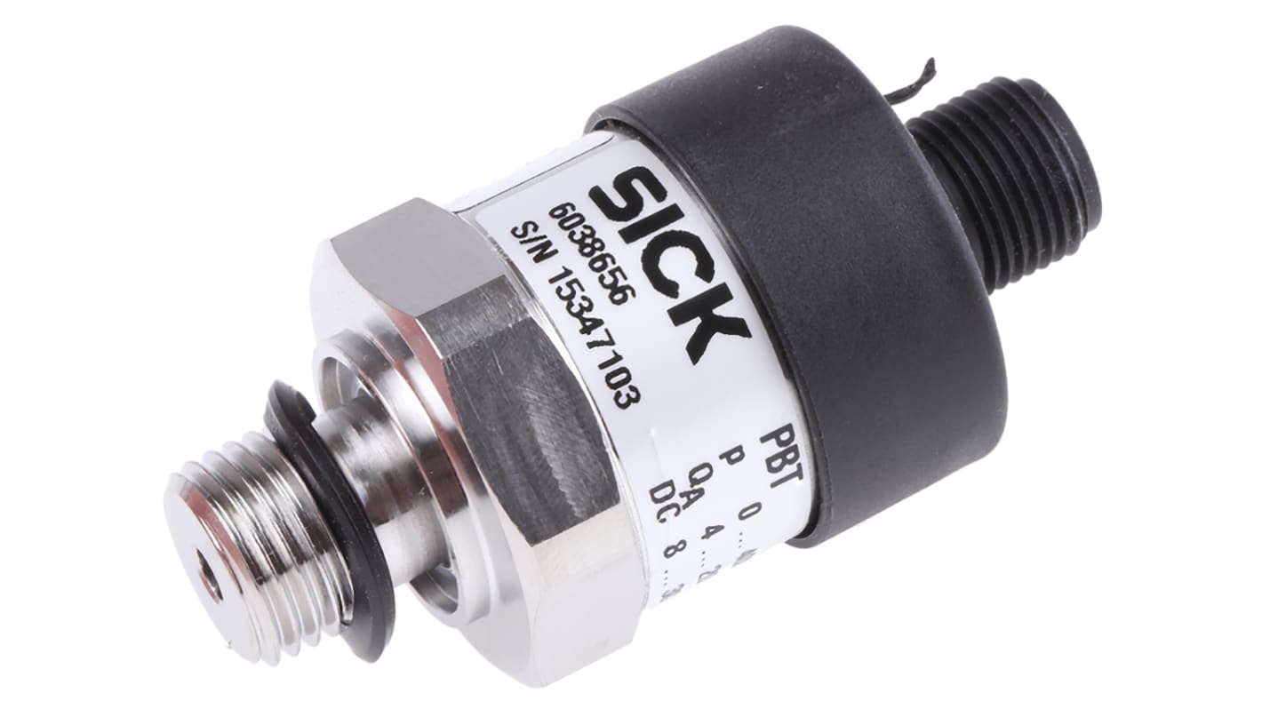 PBT-RB400SG1SSNAMA0Z | Sick Pressure Sensor, 0bar Min, 400bar Max, Analogue Output, Relative ...