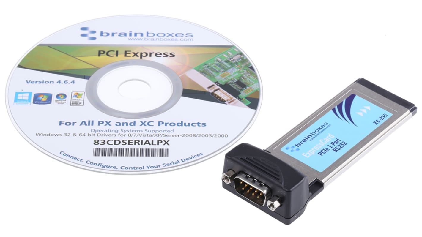 XC-235 | Brainboxes 1 PCIe RS232 Serial Card | RS