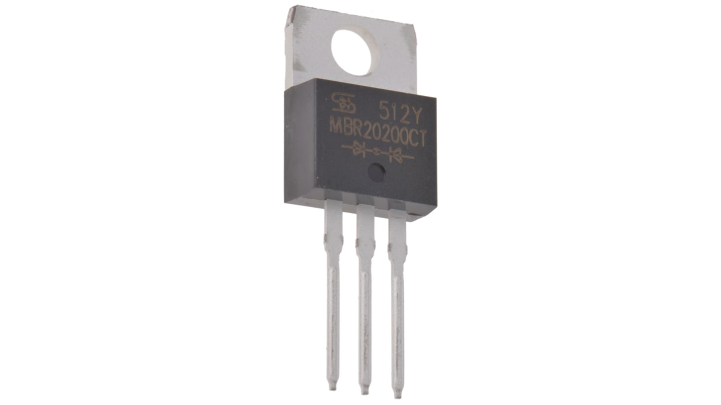 Taiwan Semi 200V 20A, Dual Schottky Diode, 3-Pin TO-220AB MBR20200CT C0 ...
