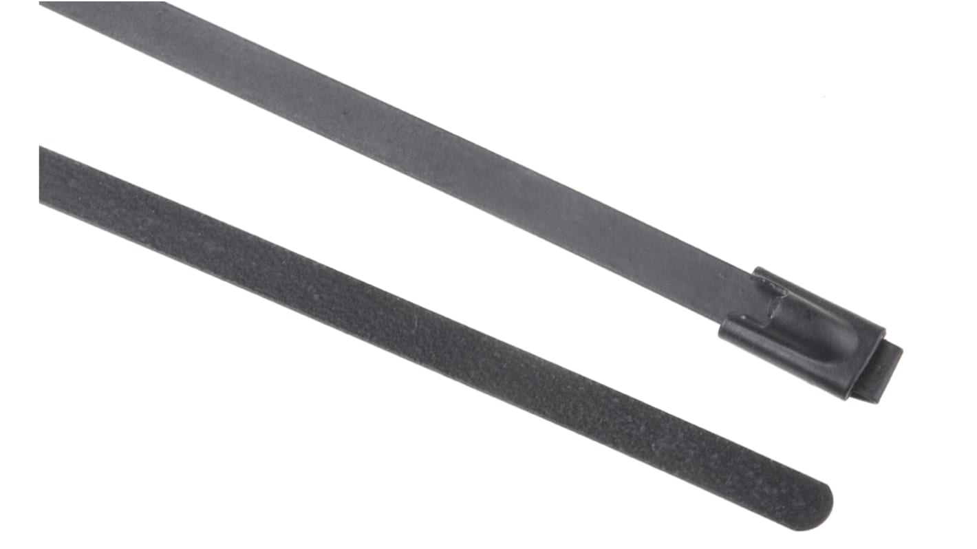 RS PRO Cable Tie, Roller Ball, 680mm x 4.6 mm, Black Polyester Coated ...