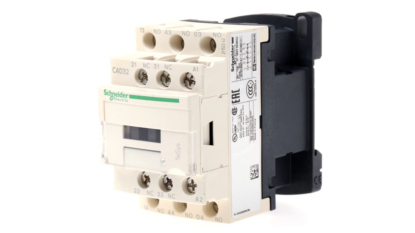 CAD32U7 | Schneider Electric TeSys CAD Contactor, 10 A, 2NO + 2NC, 690 ...