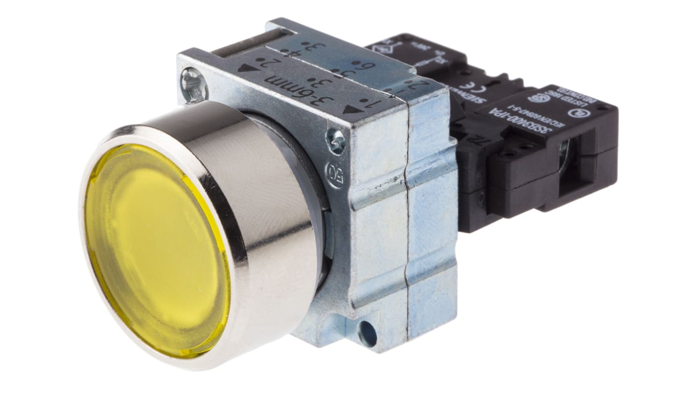 3SB3645-0AA31 | Siemens 3SB3 Series Push Button, Panel Mount, 22mm ...