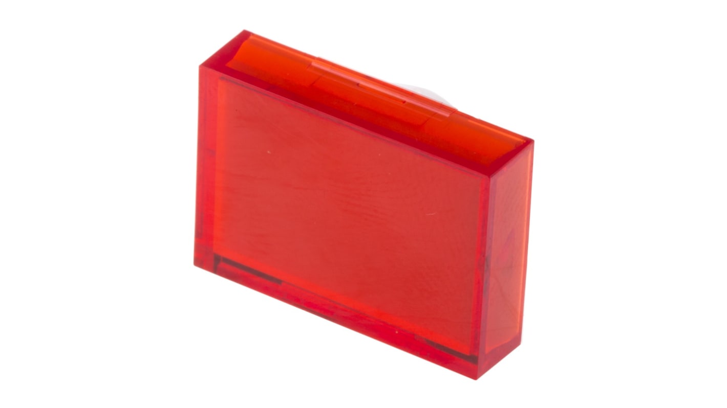 RS PRO Red Rectangular Push Button Lens for Use with ADA16 Series | RS