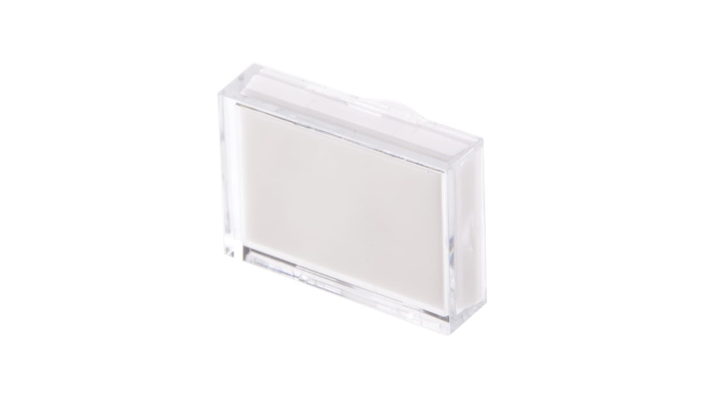 RS PRO White Rectangular Push Button Lens for Use with ADA16 Series | RS