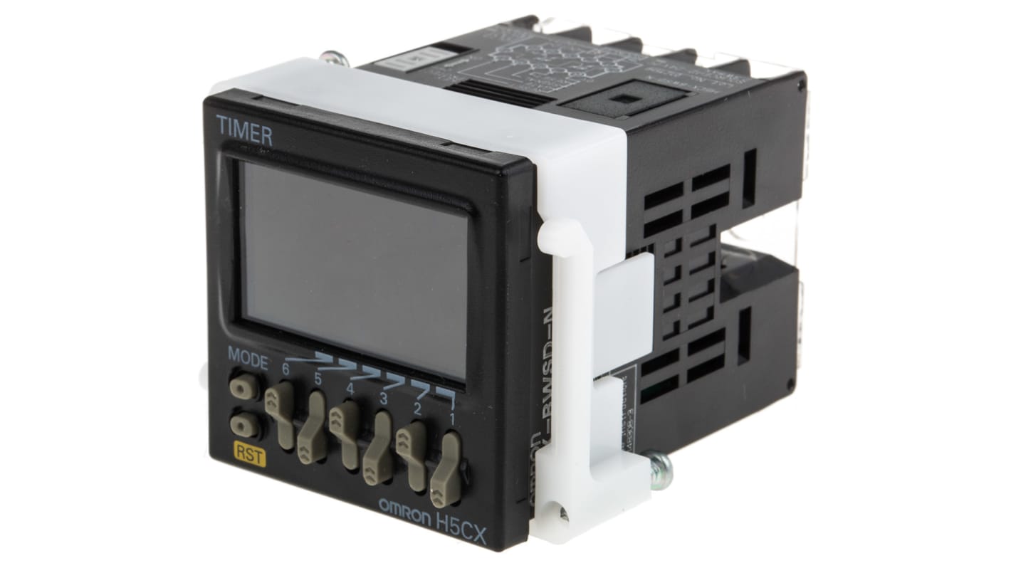 H5CX-BWSD-N | Omron H5CX Series Panel Mount Timer Relay, 12 → 24 V dc ...