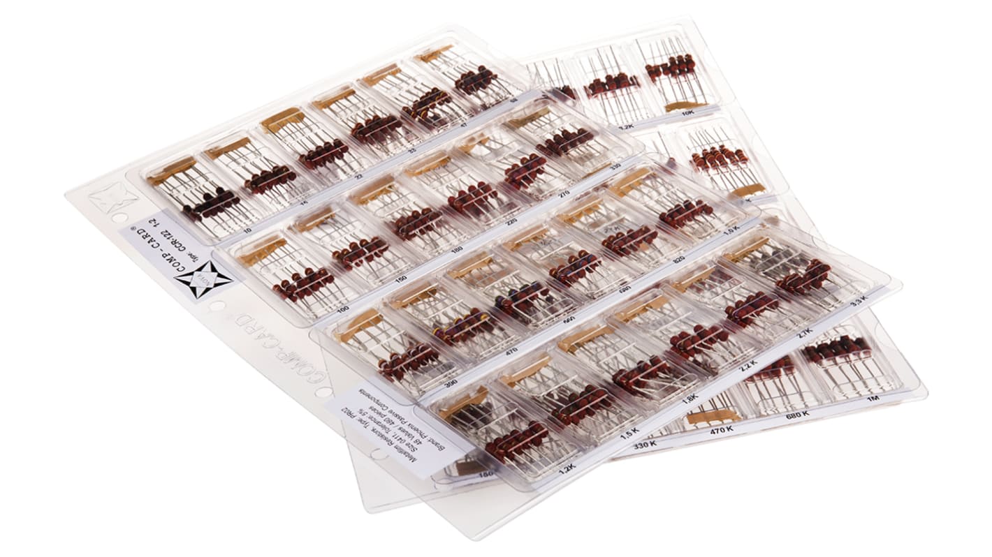 Nova, CCR-122 Metal Film, Axial 48 Resistor Kit, with 480 pieces, 10 Ω ...