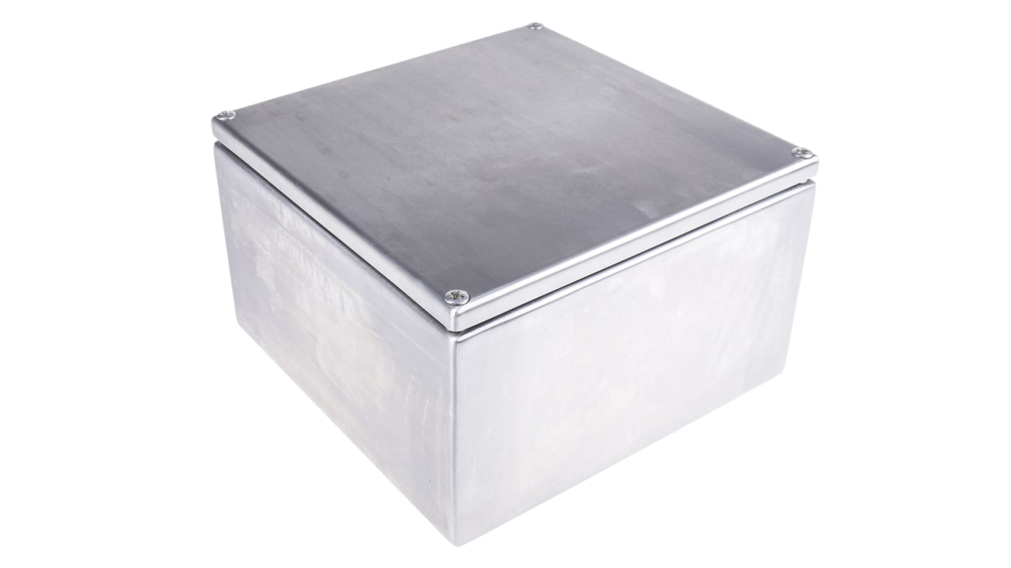 RS PRO Unpainted Stainless Steel Terminal Box, IP66, 200 x 120 x 200mm | RS