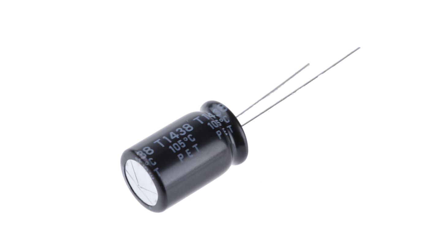Rubycon 470μF Aluminium Electrolytic Capacitor 35V dc, Radial, Through ...