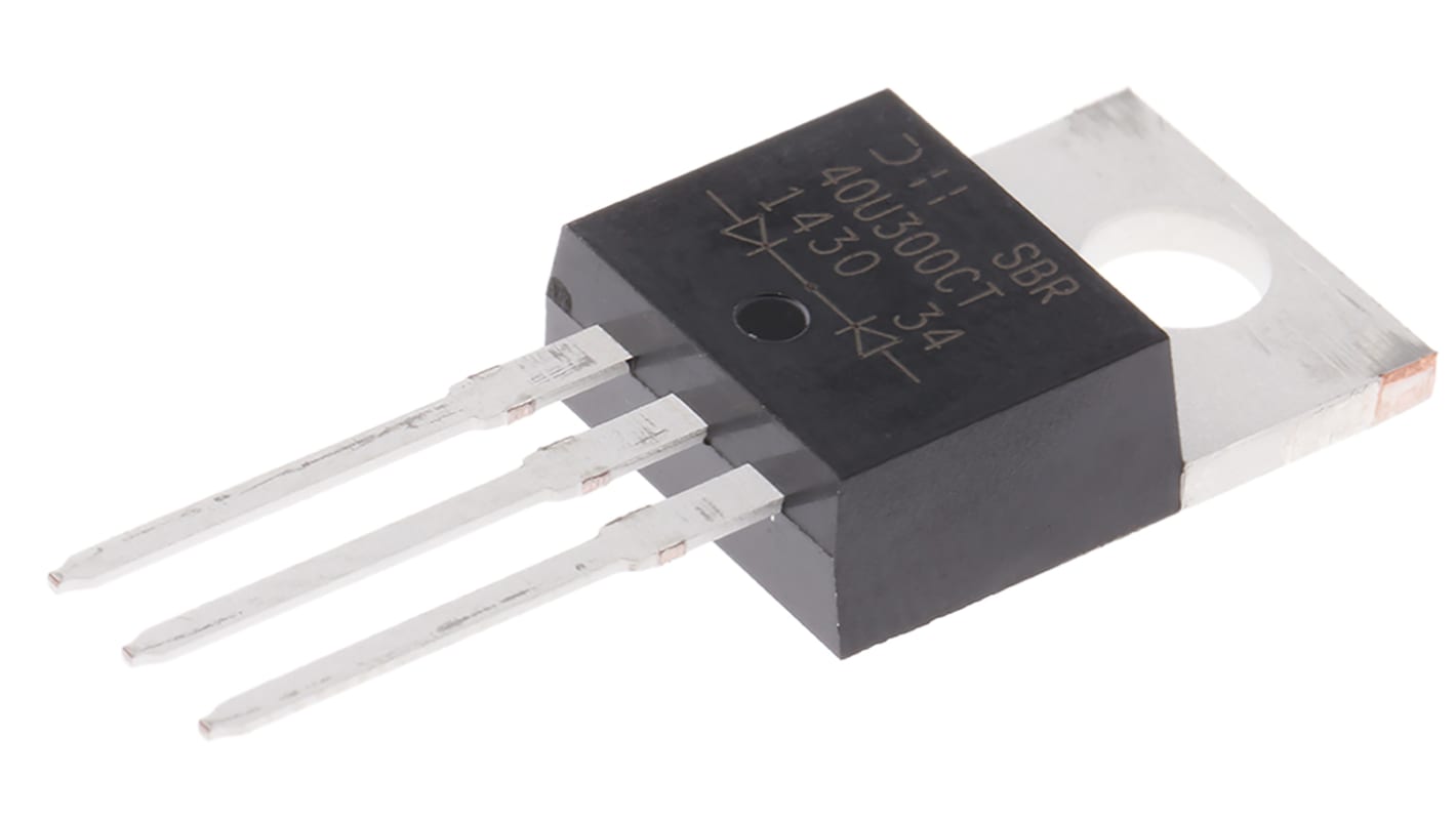 Diodes Inc Dual Switching Diode, Common Cathode, 40A 300V, 3-Pin TO ...