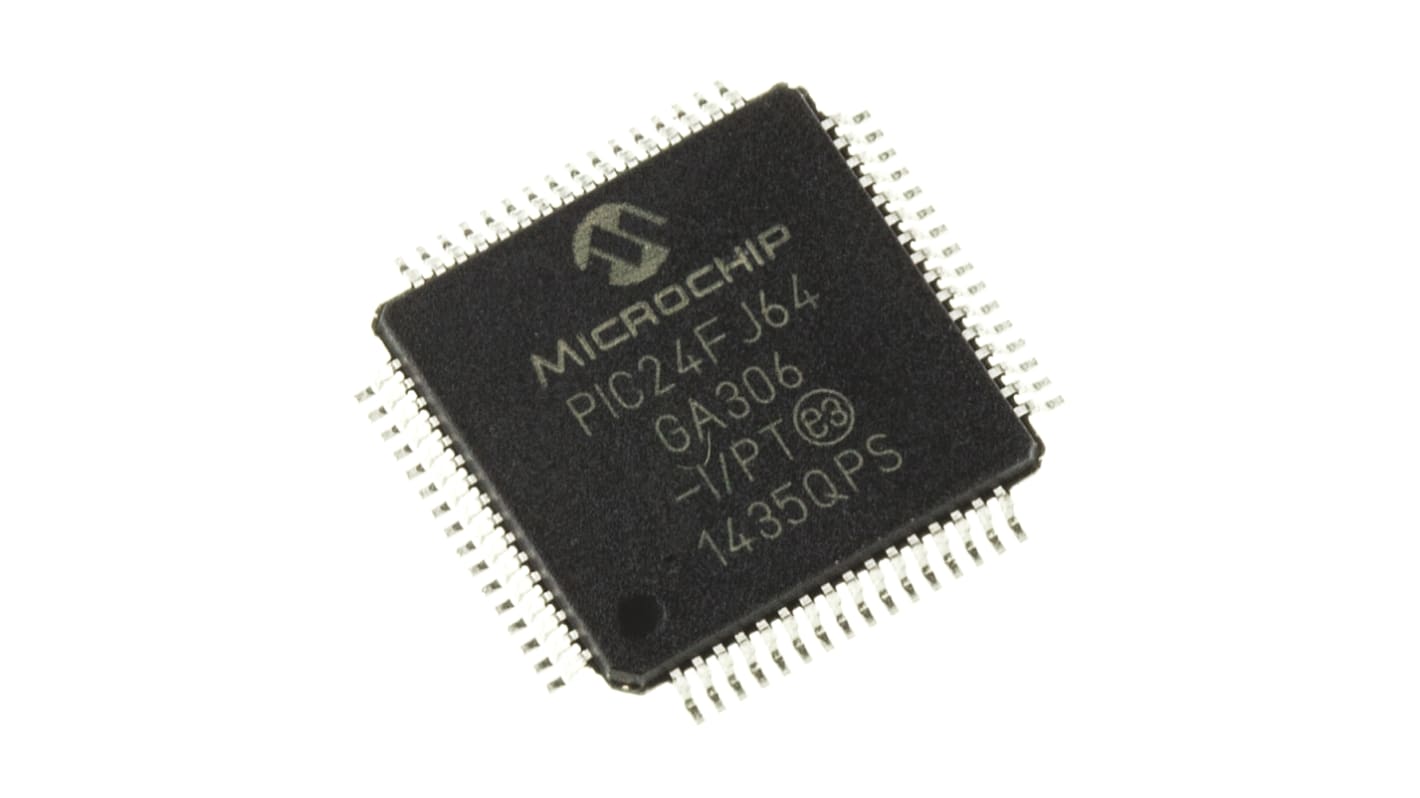 Microchip マイコン, 64-Pin TQFP PIC24FJ64GA306-I/PT | RS